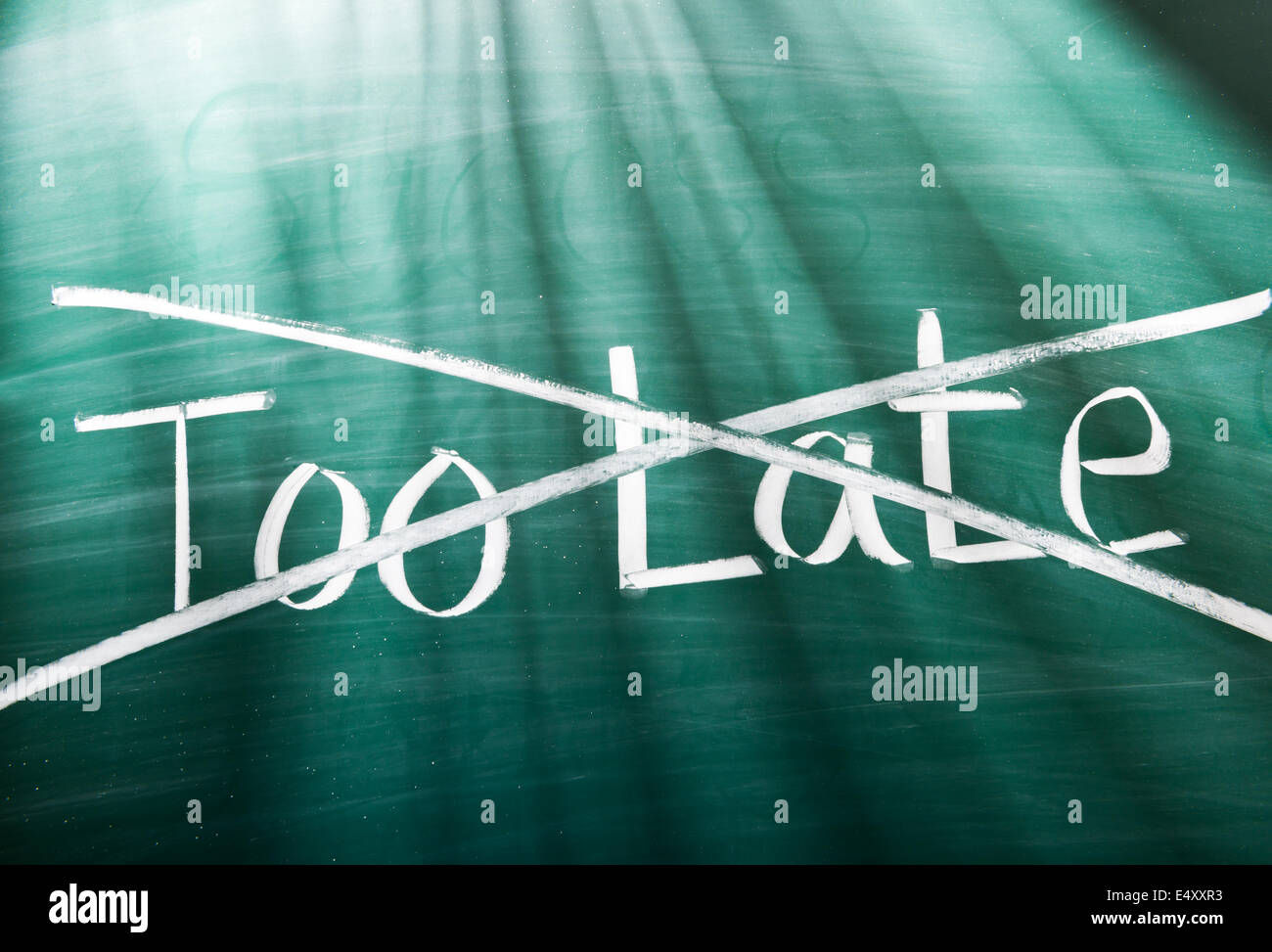 Never too late Stock Photo - Alamy