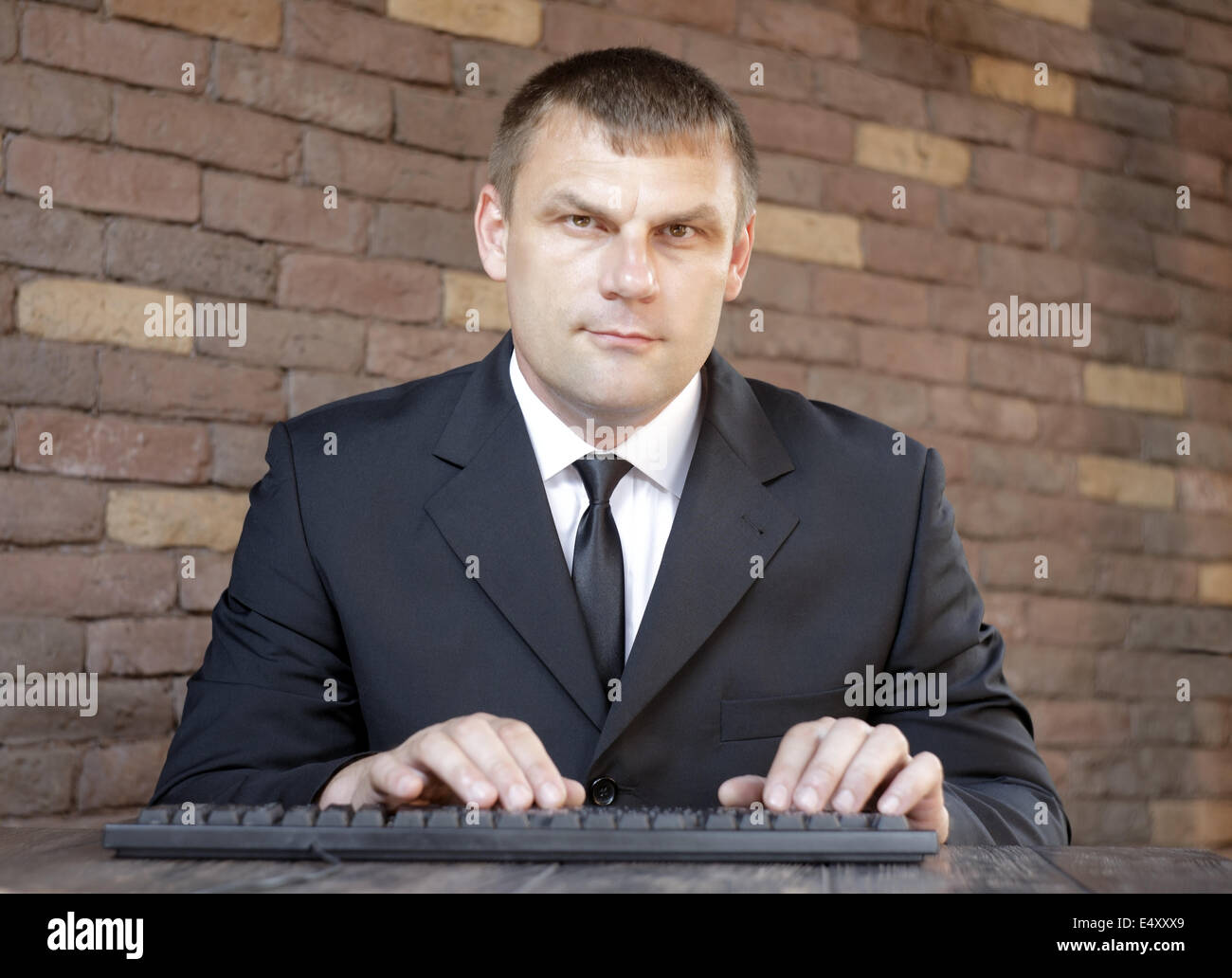 The man behind the keyboard Stock Photo - Alamy