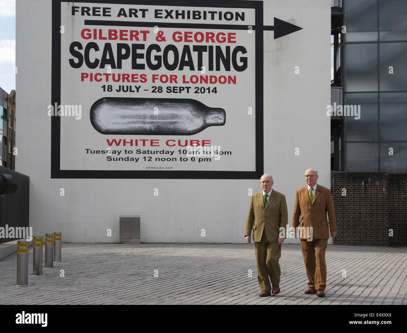 Gilbert & George exhibition "Scapegoating Pictures for London" with ...
