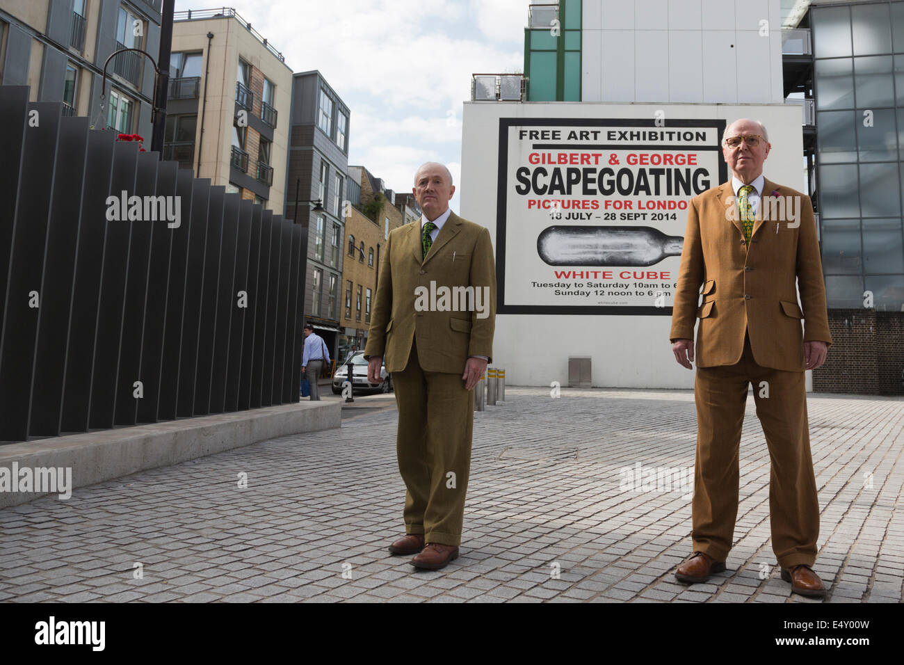 Gilbert & George exhibition "Scapegoating Pictures for London" with ...