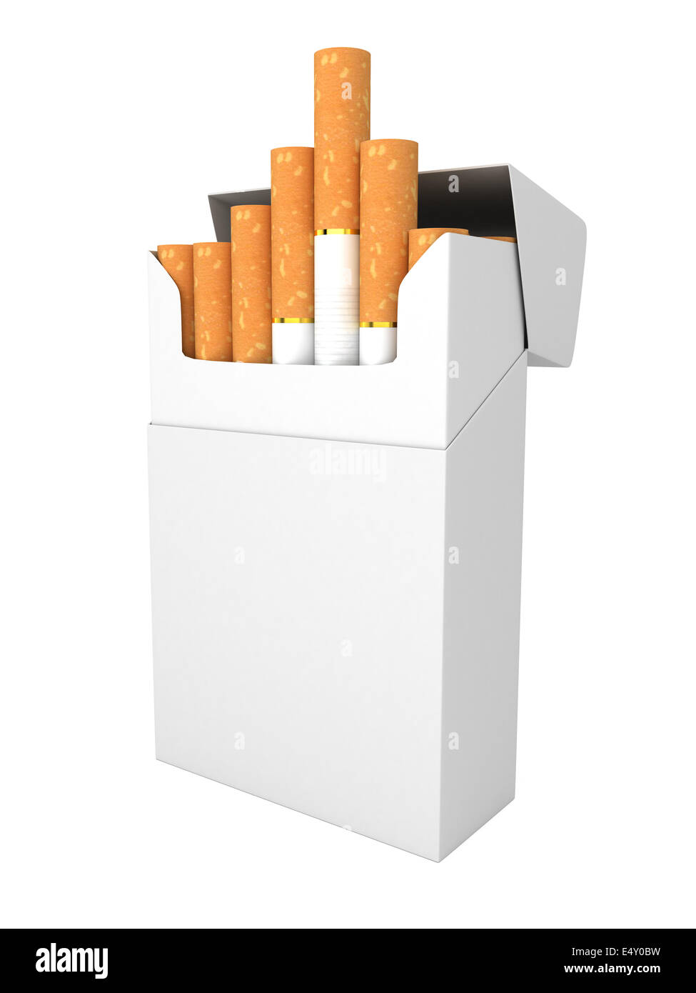 Open full pack of cigarettes isolated Stock Photo - Alamy