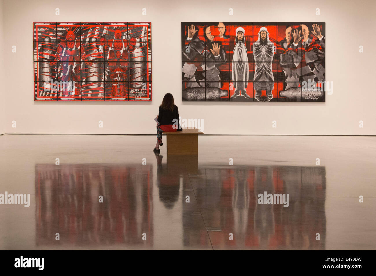 Gilbert & George exhibition "Scapegoating Pictures for London" with ...