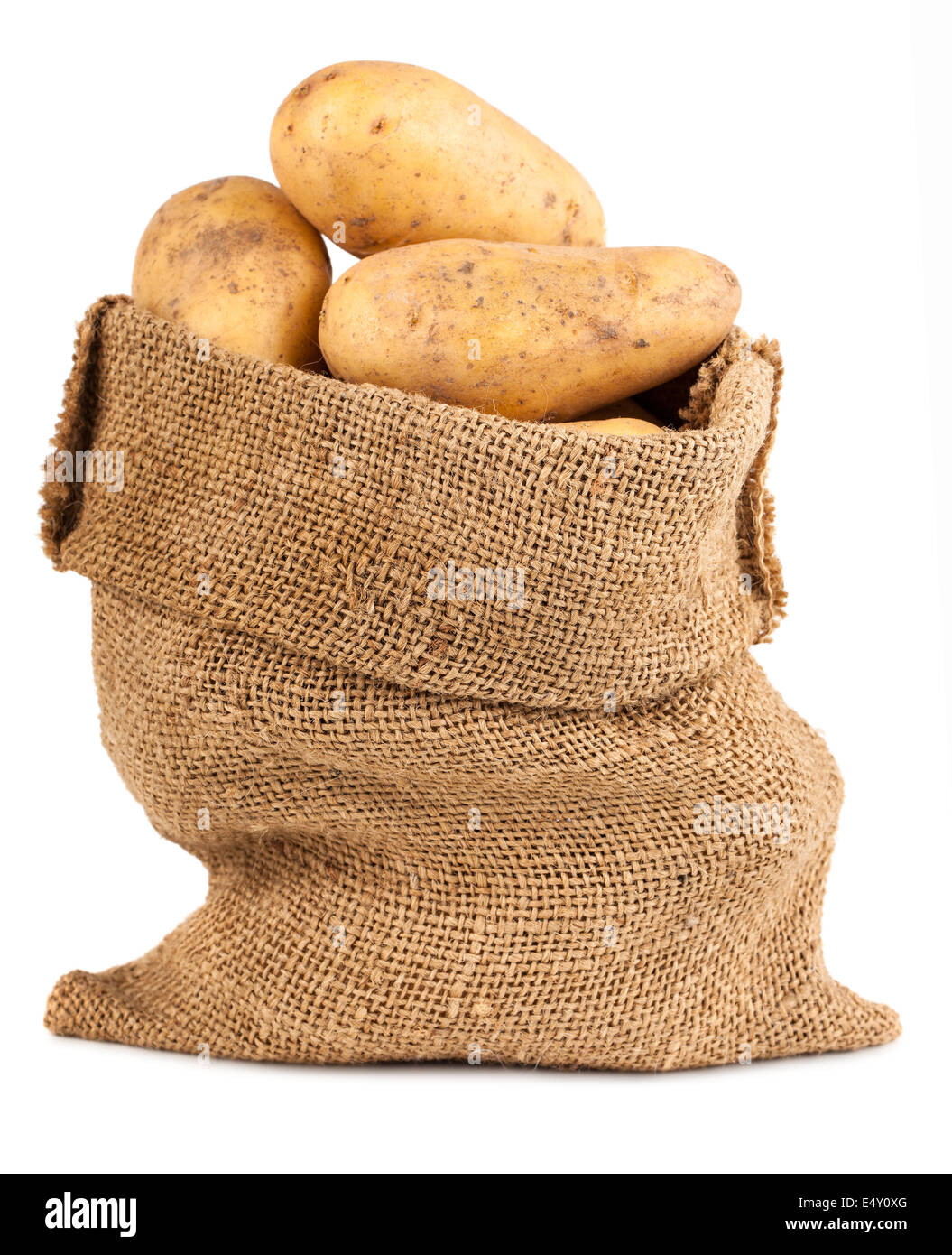 Spilled burlap sack of potatoes hi-res stock photography and images - Alamy
