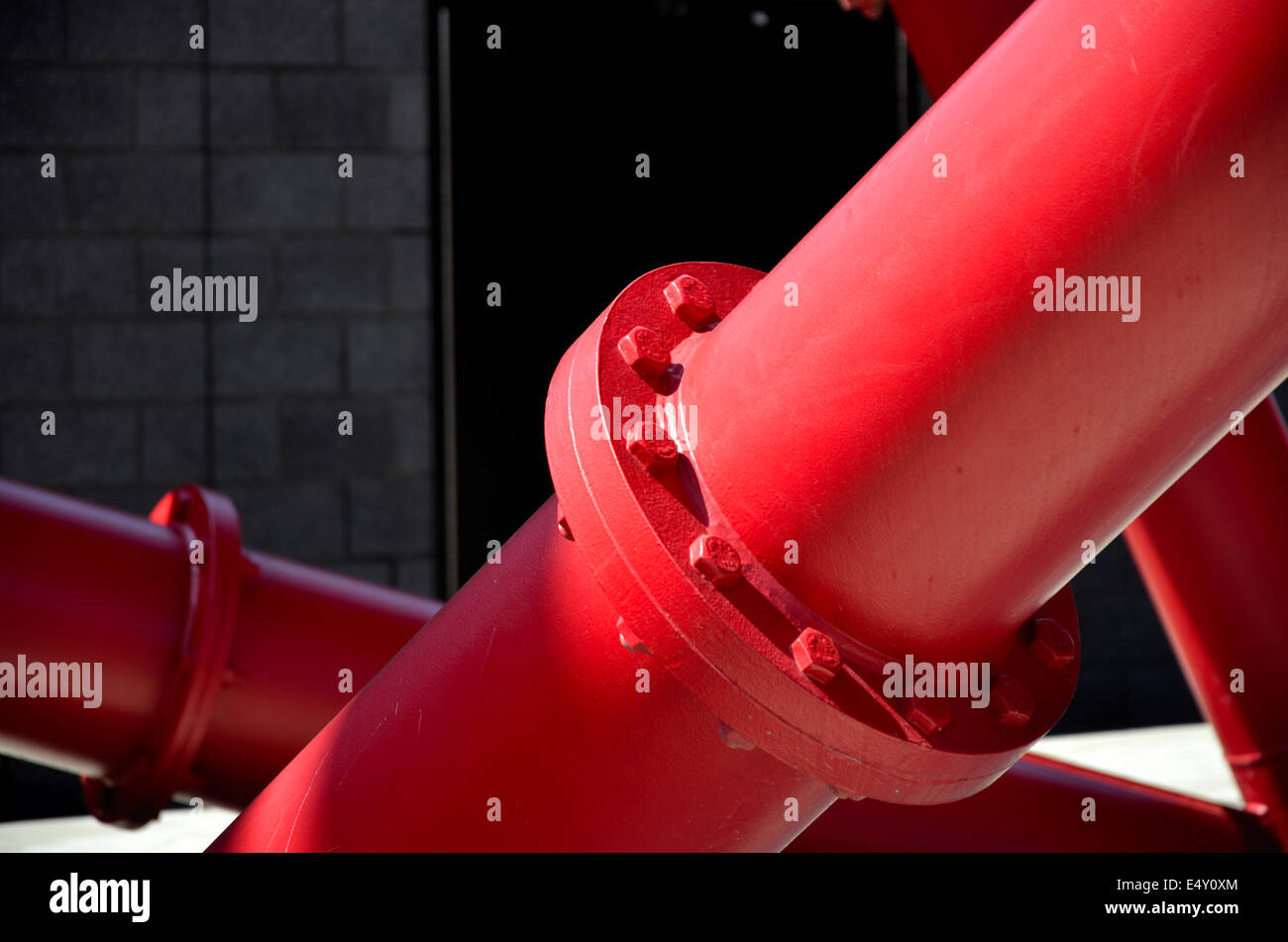 Detail of red piping Stock Photo - Alamy