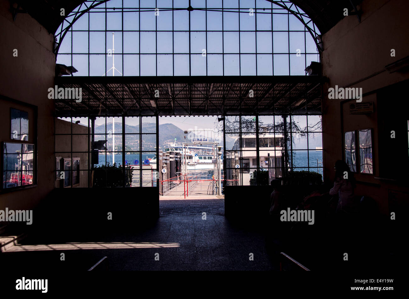 Ferry terminal station at Stresa on Lake Maggiore Italy Stock Photo - Alamy