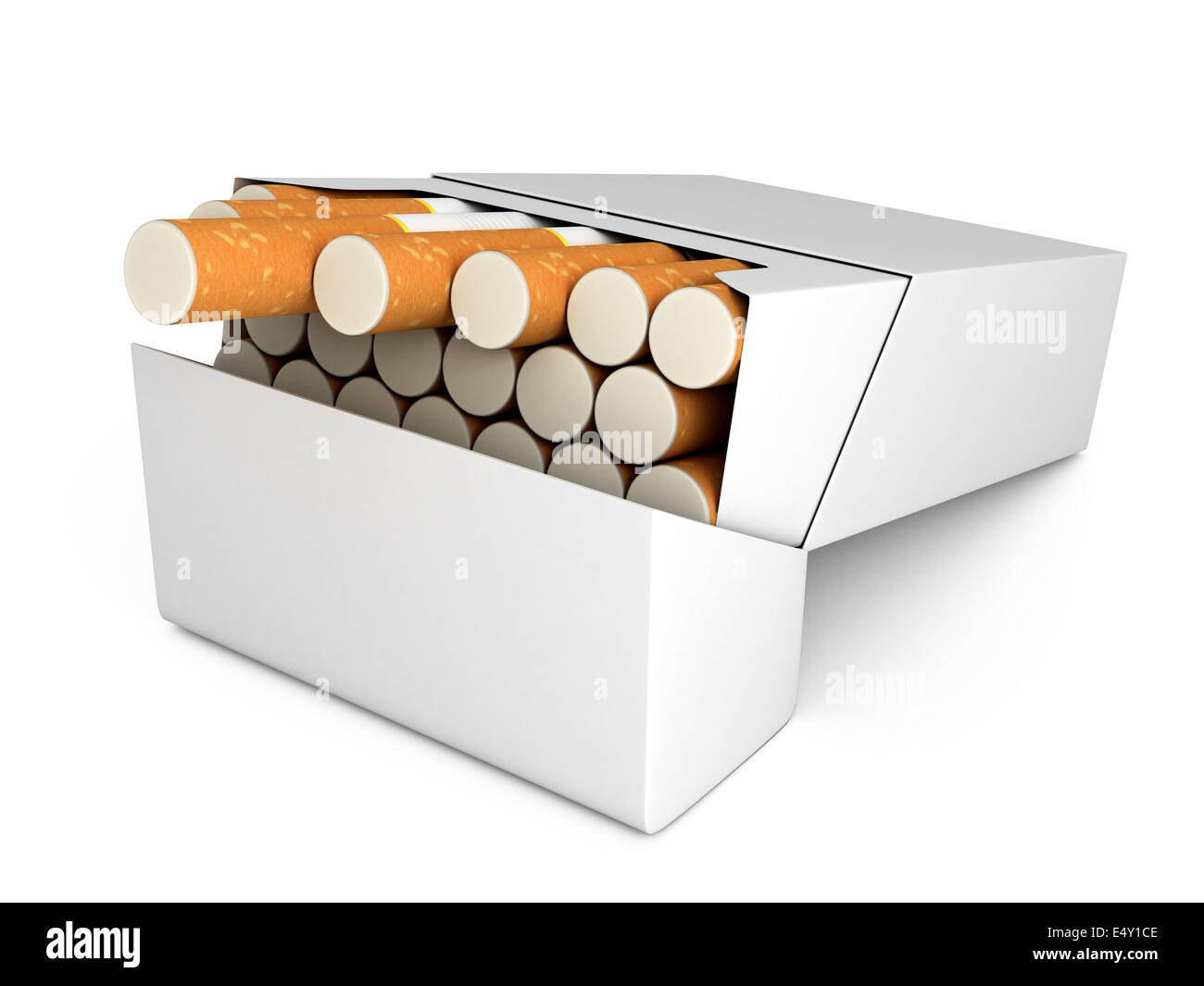 Open full pack of cigarettes isolated Stock Photo - Alamy