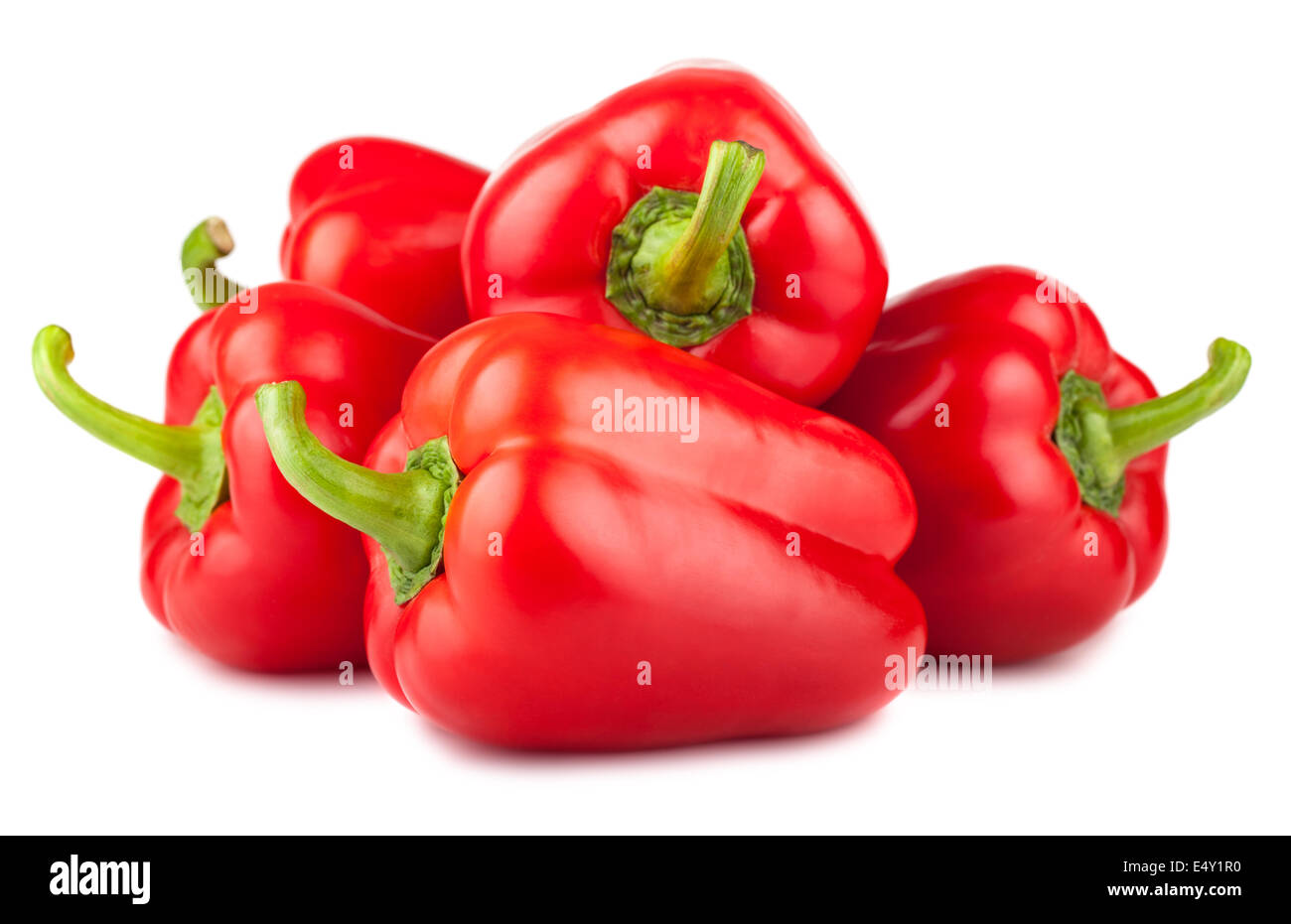 Group of ripe red sweet peppers Stock Photo - Alamy