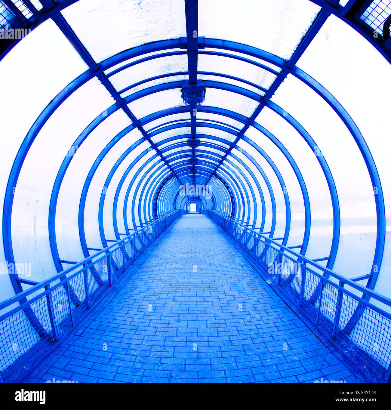 blue covered bridge Stock Photo - Alamy