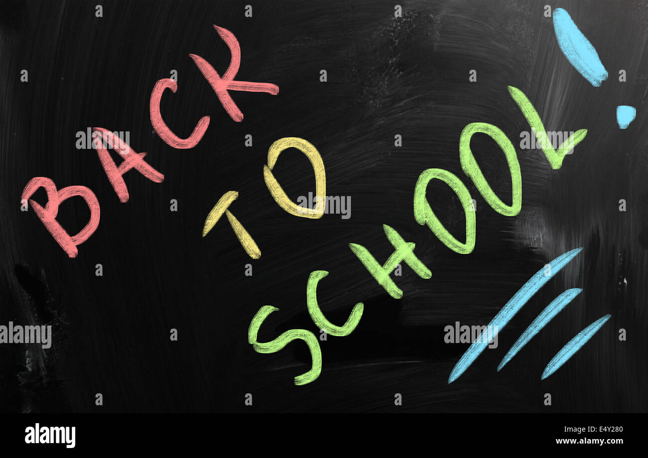 Back to school blackboard Stock Photo - Alamy