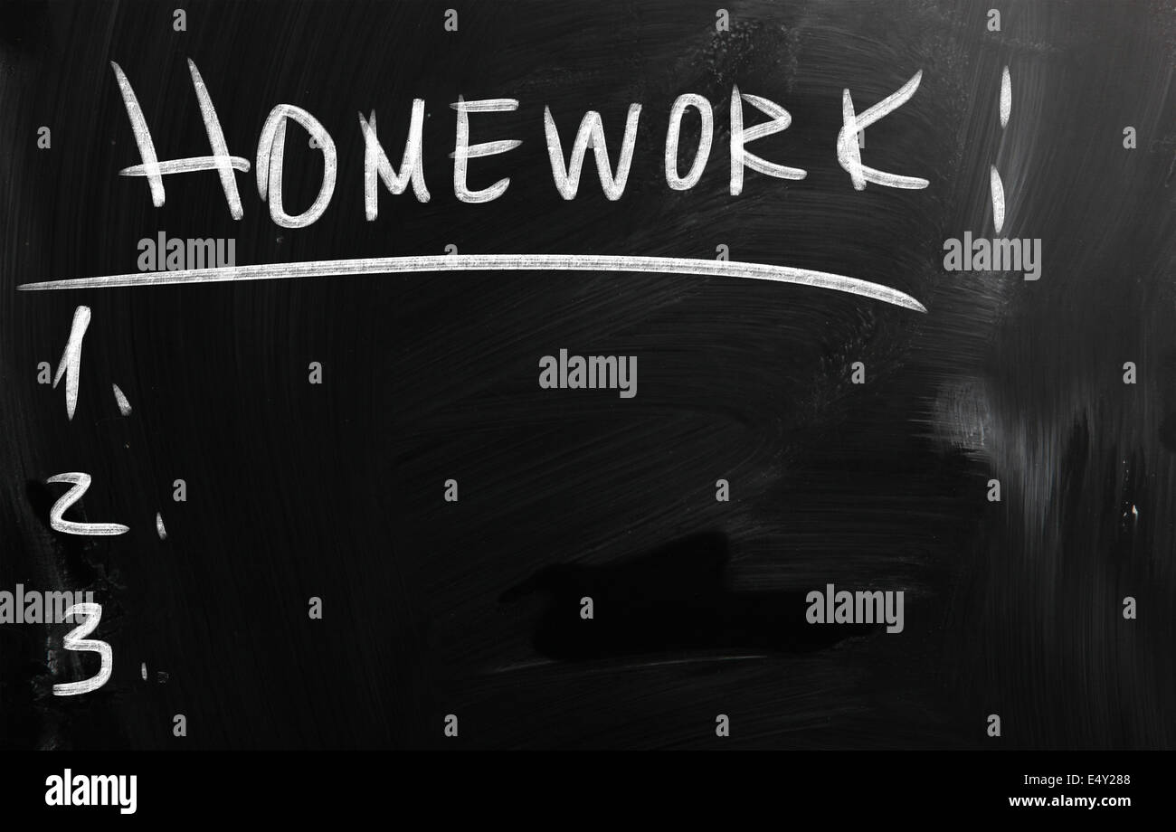 Homework word hi-res stock photography and images - Alamy