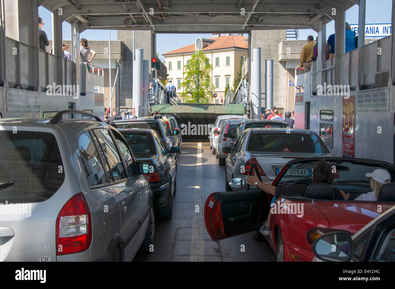 Car ferry arrives at Verbania on Lake Maggiore Italy Stock Photo - Alamy