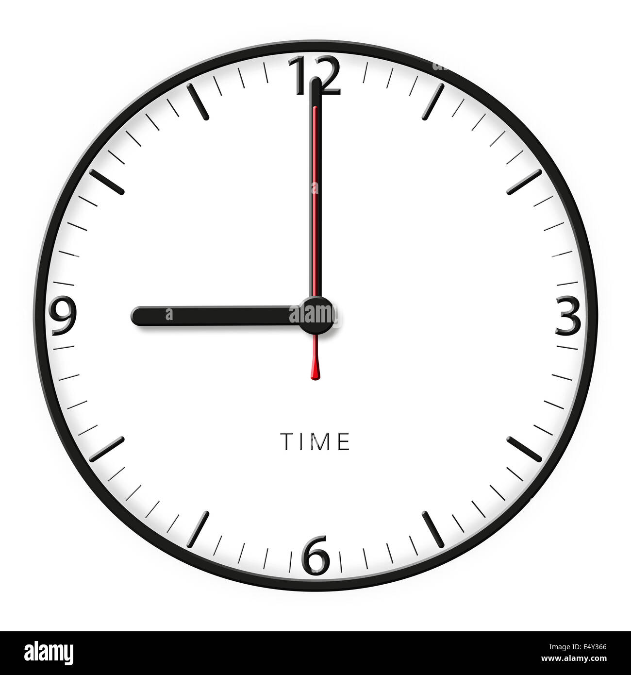Watch - 9.00 Stock Photo - Alamy