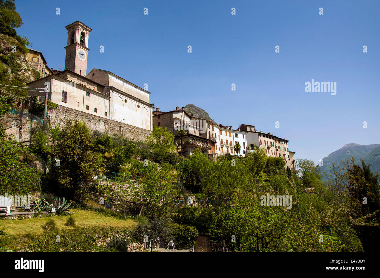 Village of Castello on Lake Lugano Italy Stock Photo - Alamy