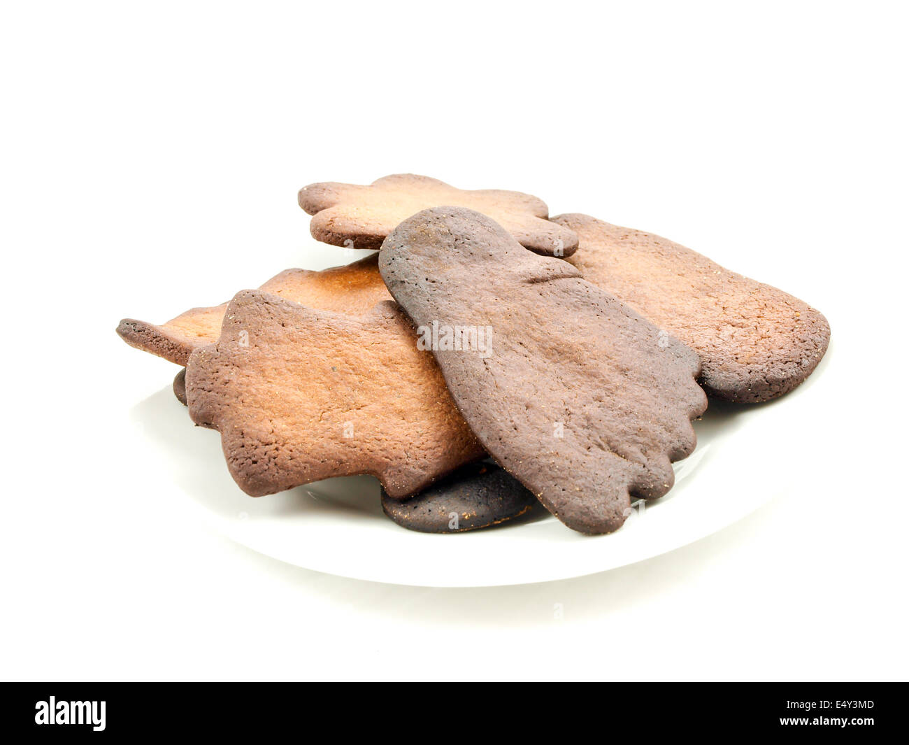 Burned cookies on white plate hi-res stock photography and images - Alamy