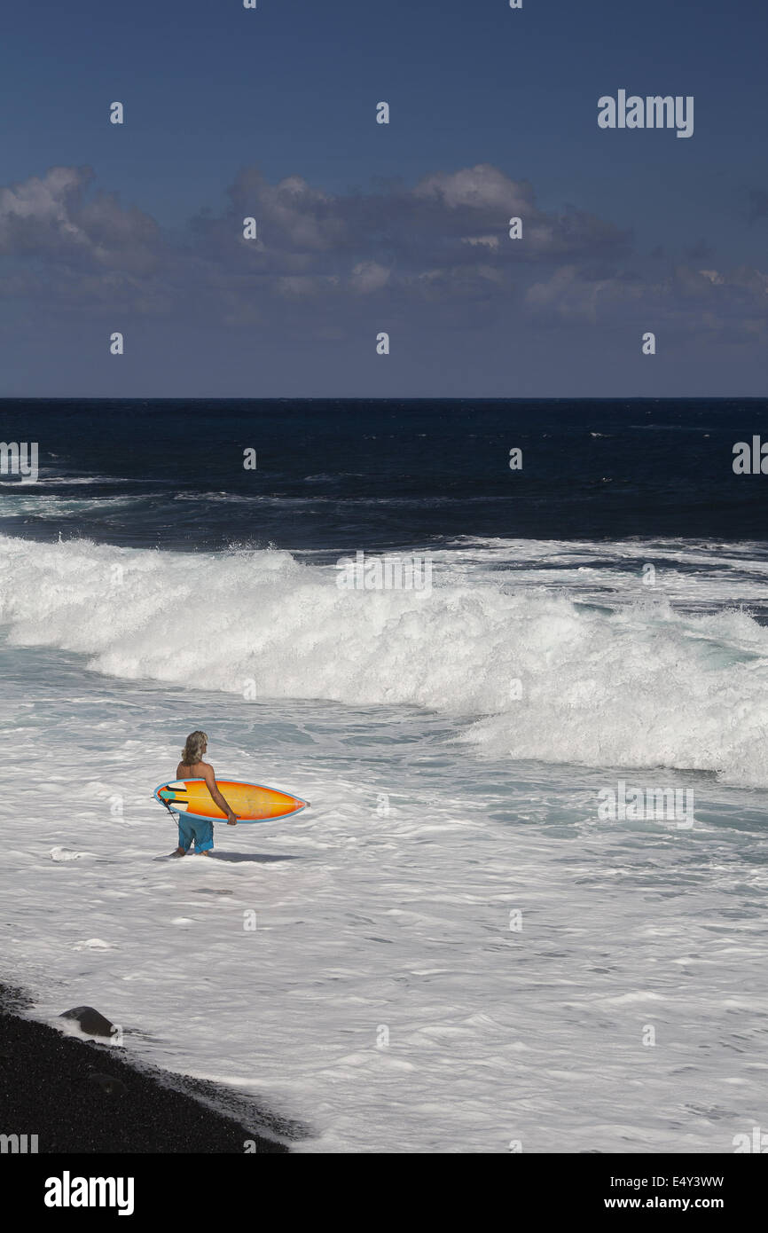 Searching the waves Stock Photo - Alamy