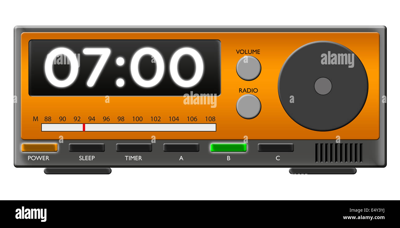 Retro Alarm Clock Stock Photo - Alamy