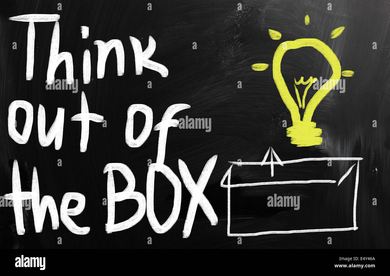 Thinking outside the box Stock Photo - Alamy