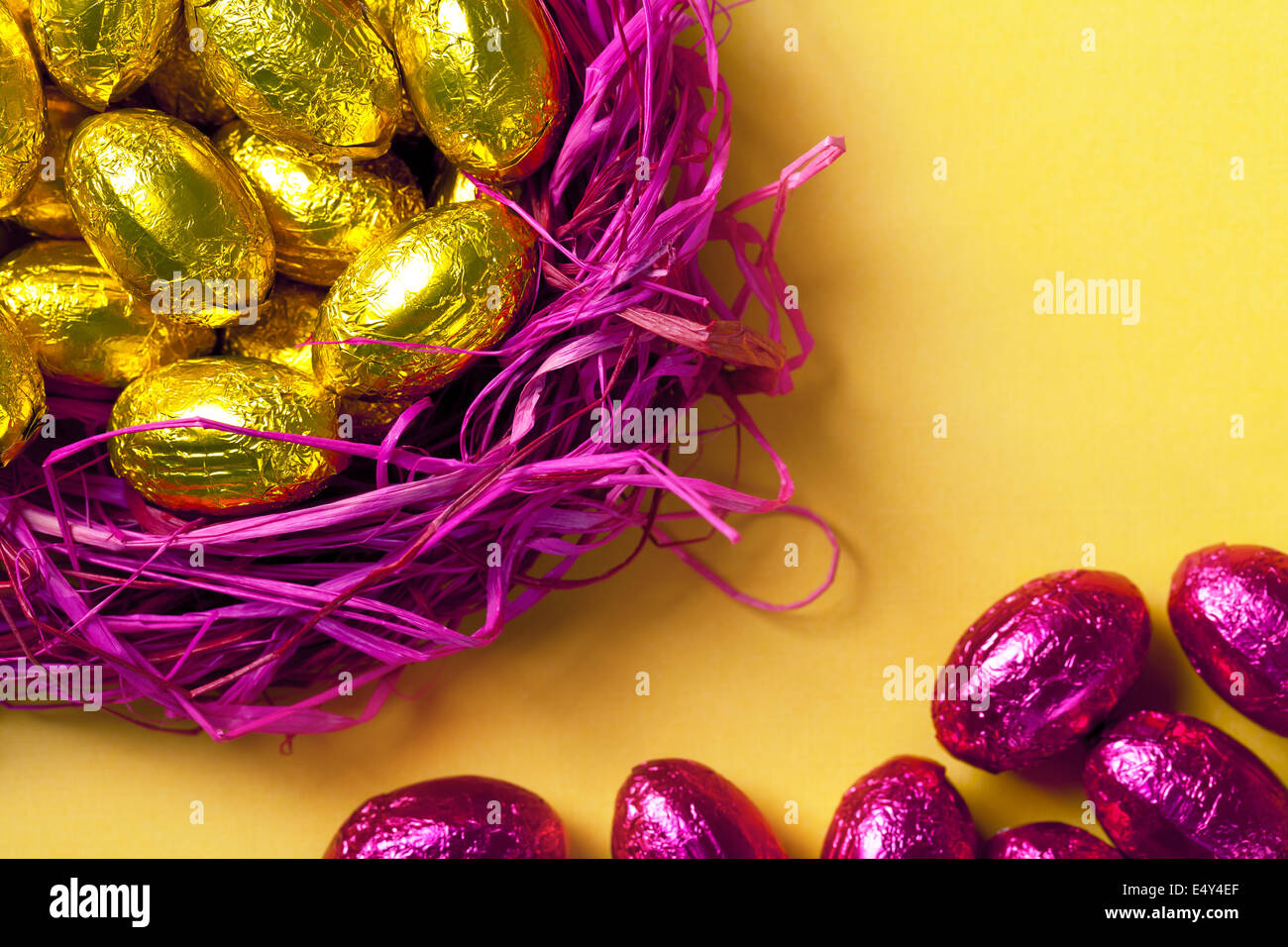 Composition easter chocolate eggs hi-res stock photography and images ...