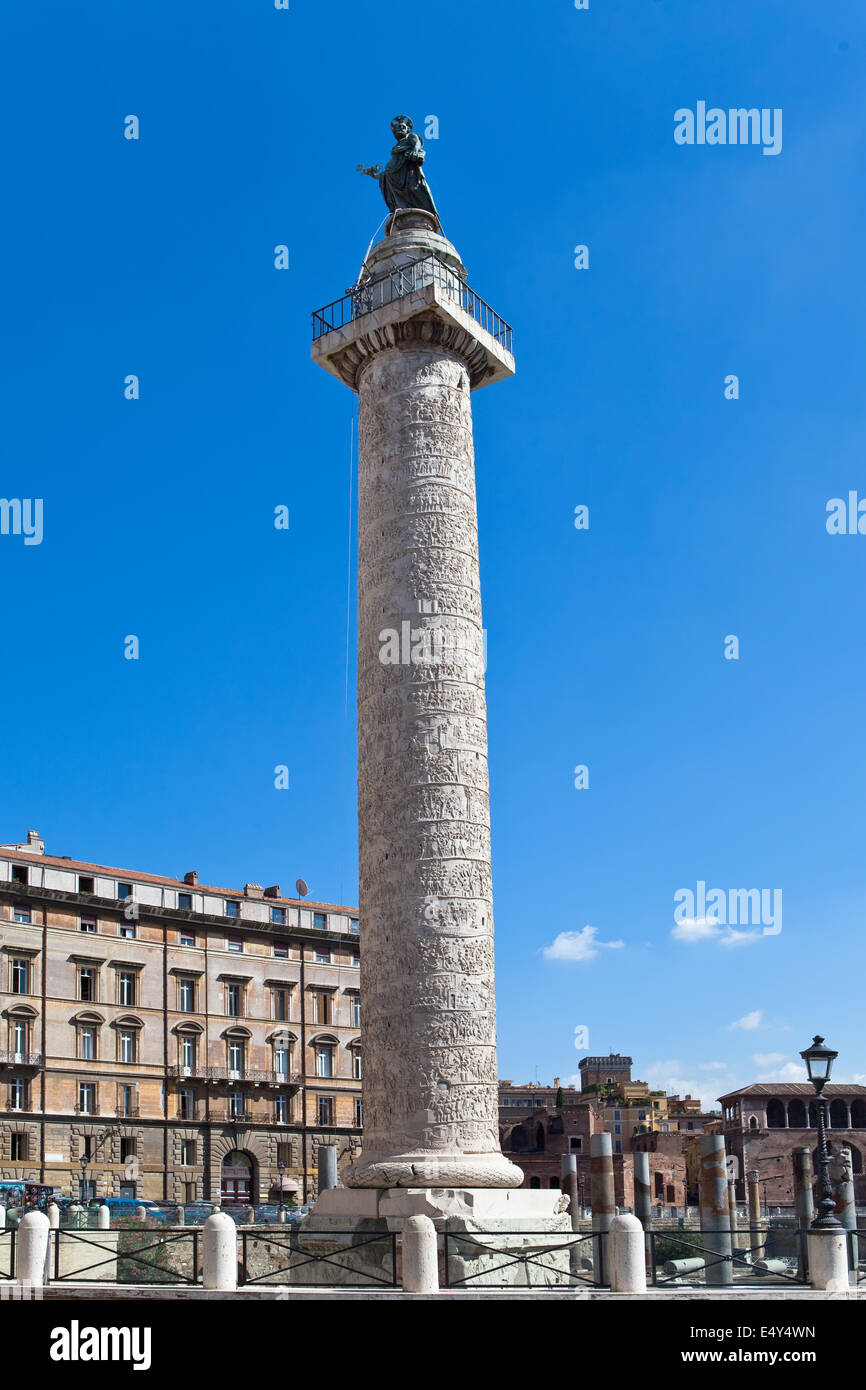 Italy. Rome. Trojan column Stock Photo - Alamy