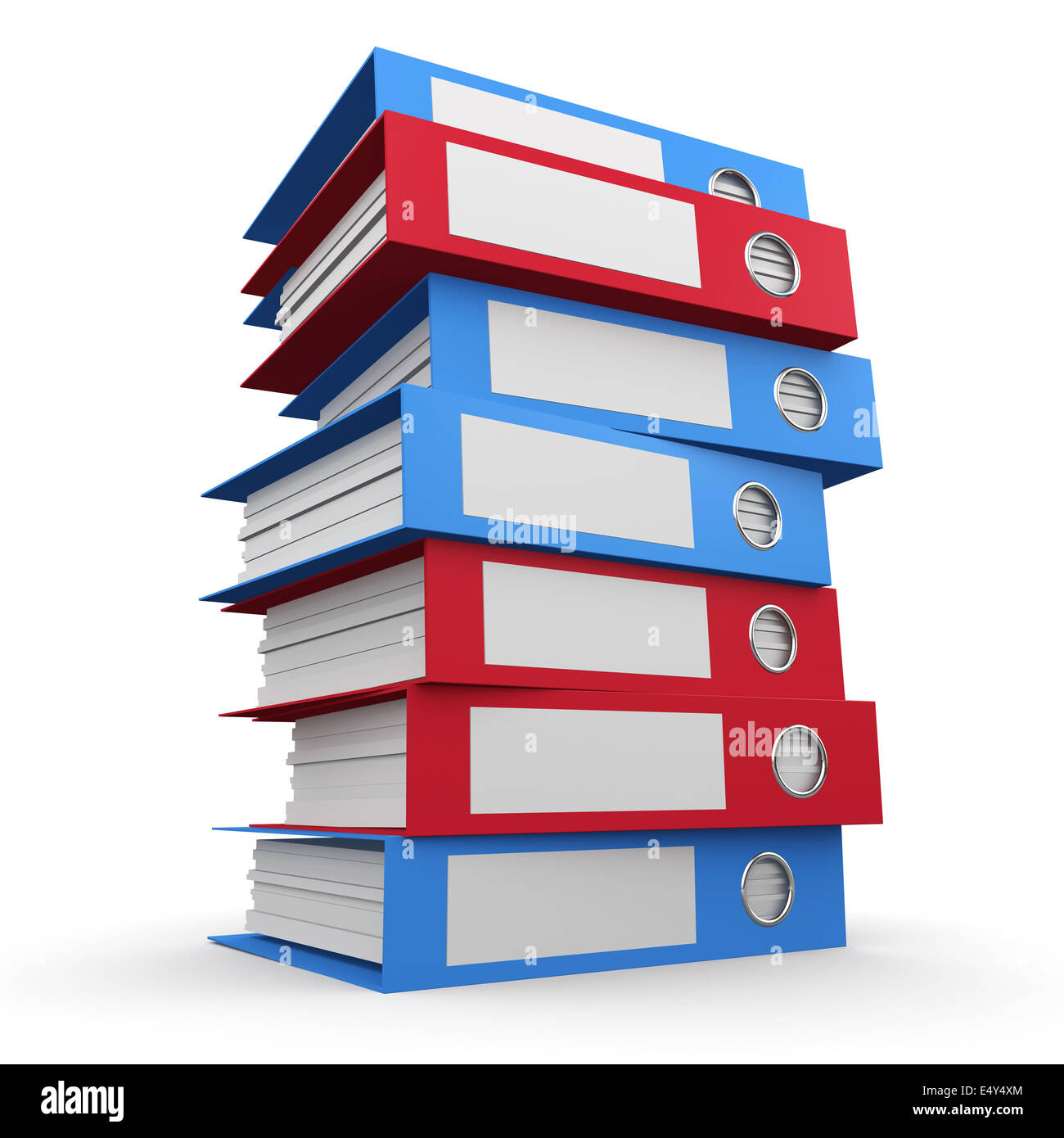 3d render of red and blue document folders Stock Photo - Alamy