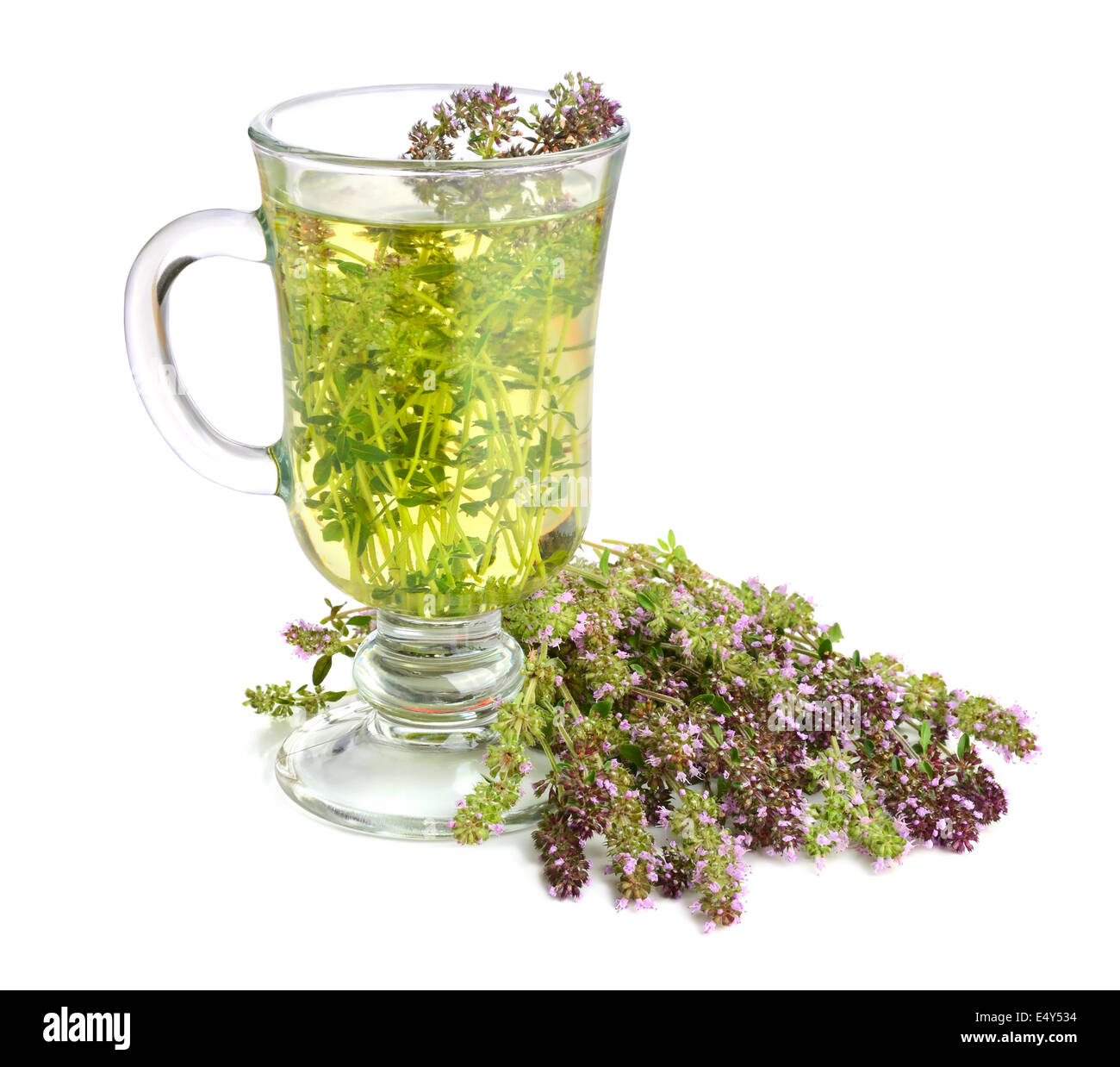 Tea with thyme Stock Photo - Alamy