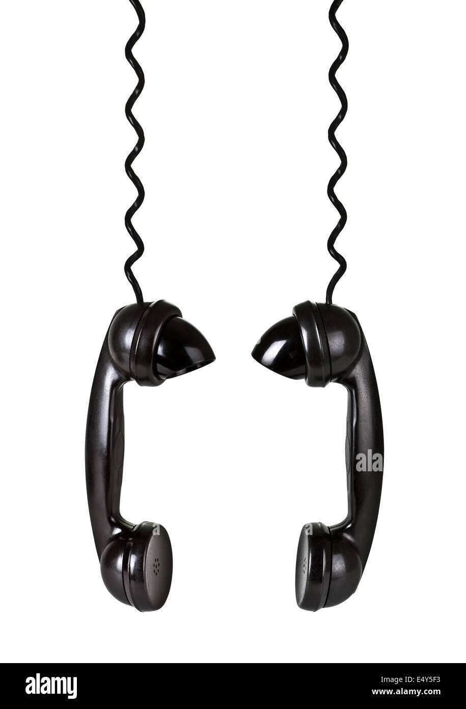 Two vintage handsets Stock Photo - Alamy