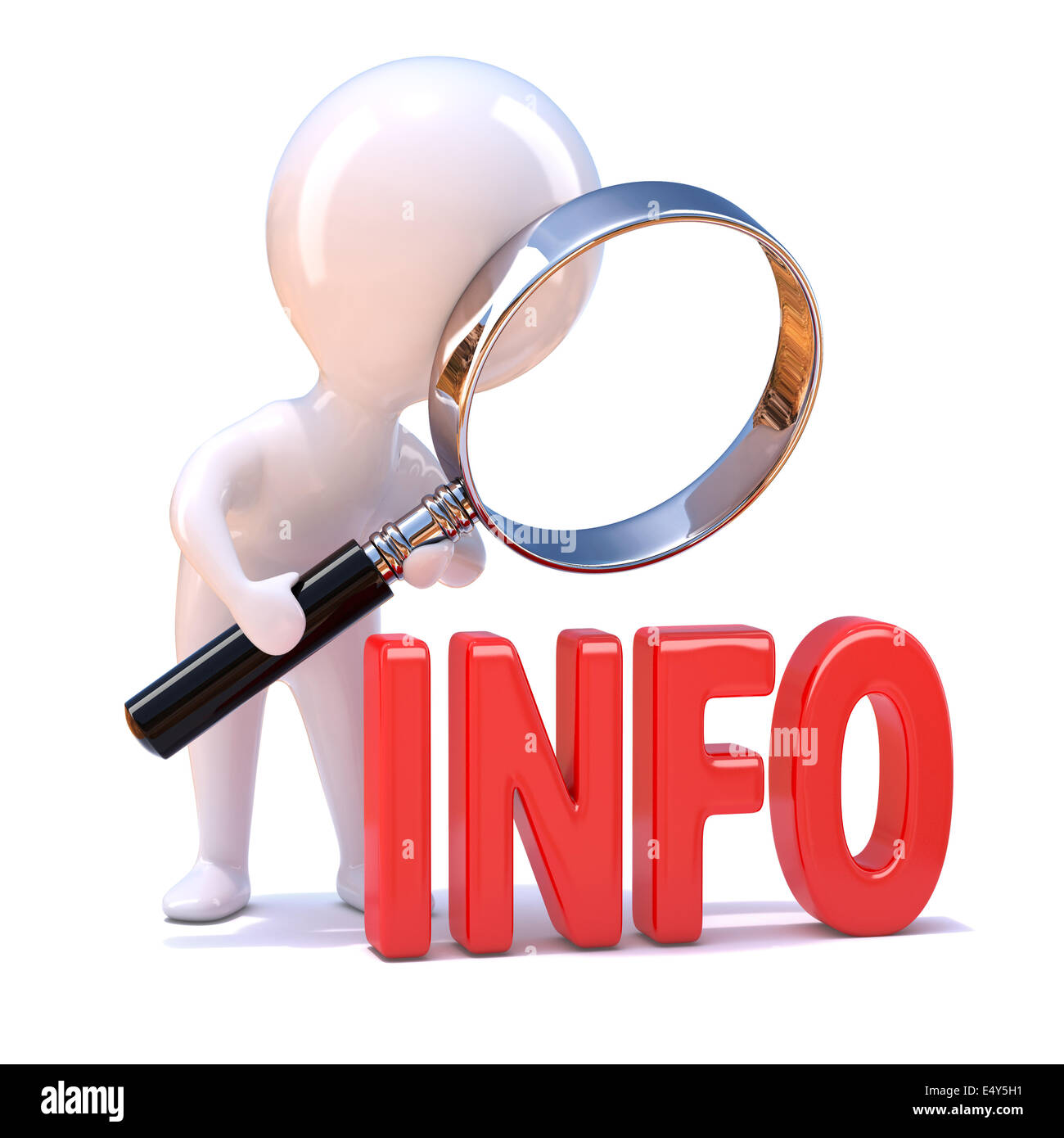 3d little human character info hi-res stock photography and images - Alamy