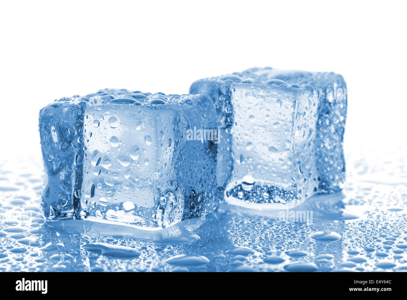 Two melted ice cubes Stock Photo - Alamy