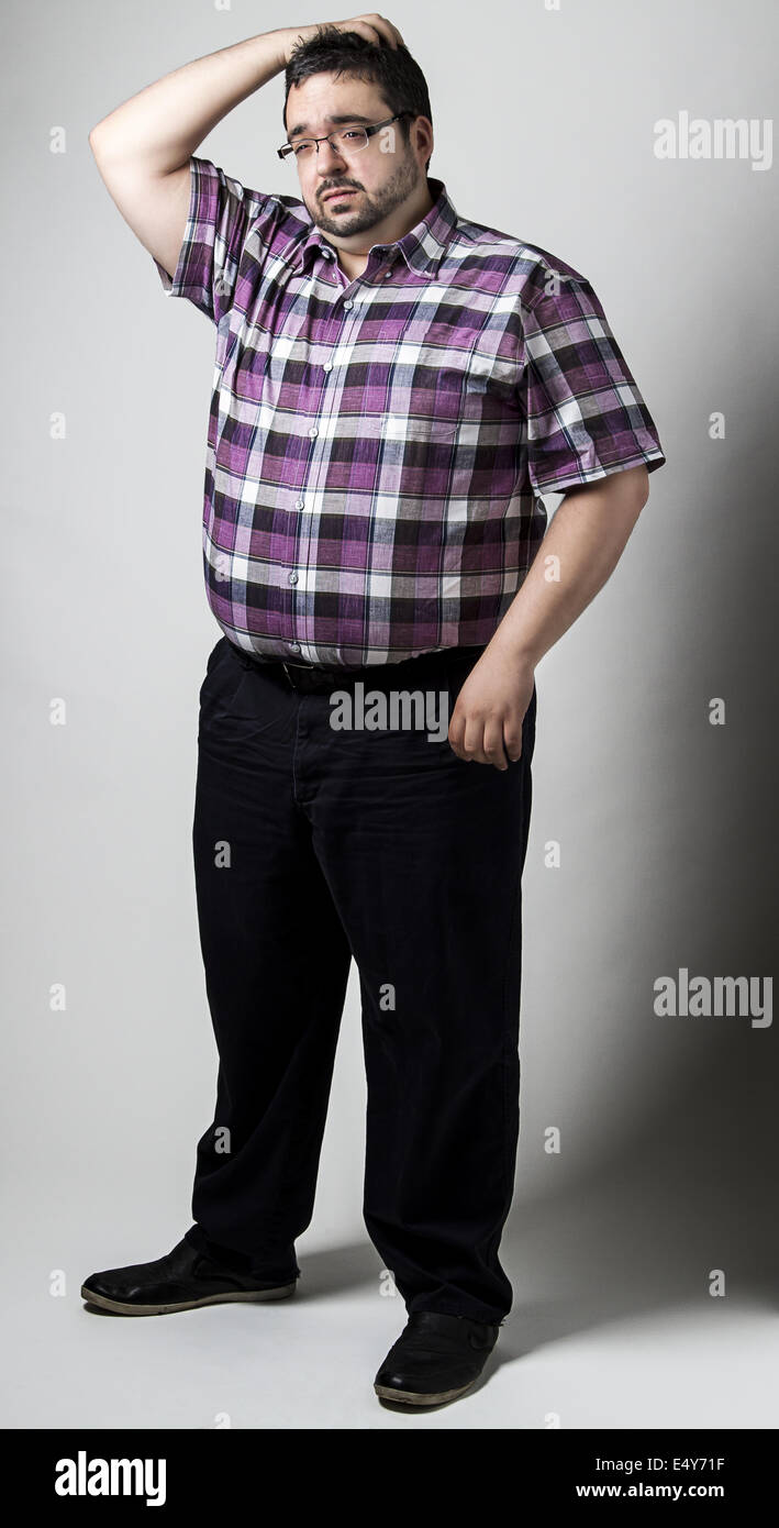 Grey beard fat man hi-res stock photography and images - Alamy