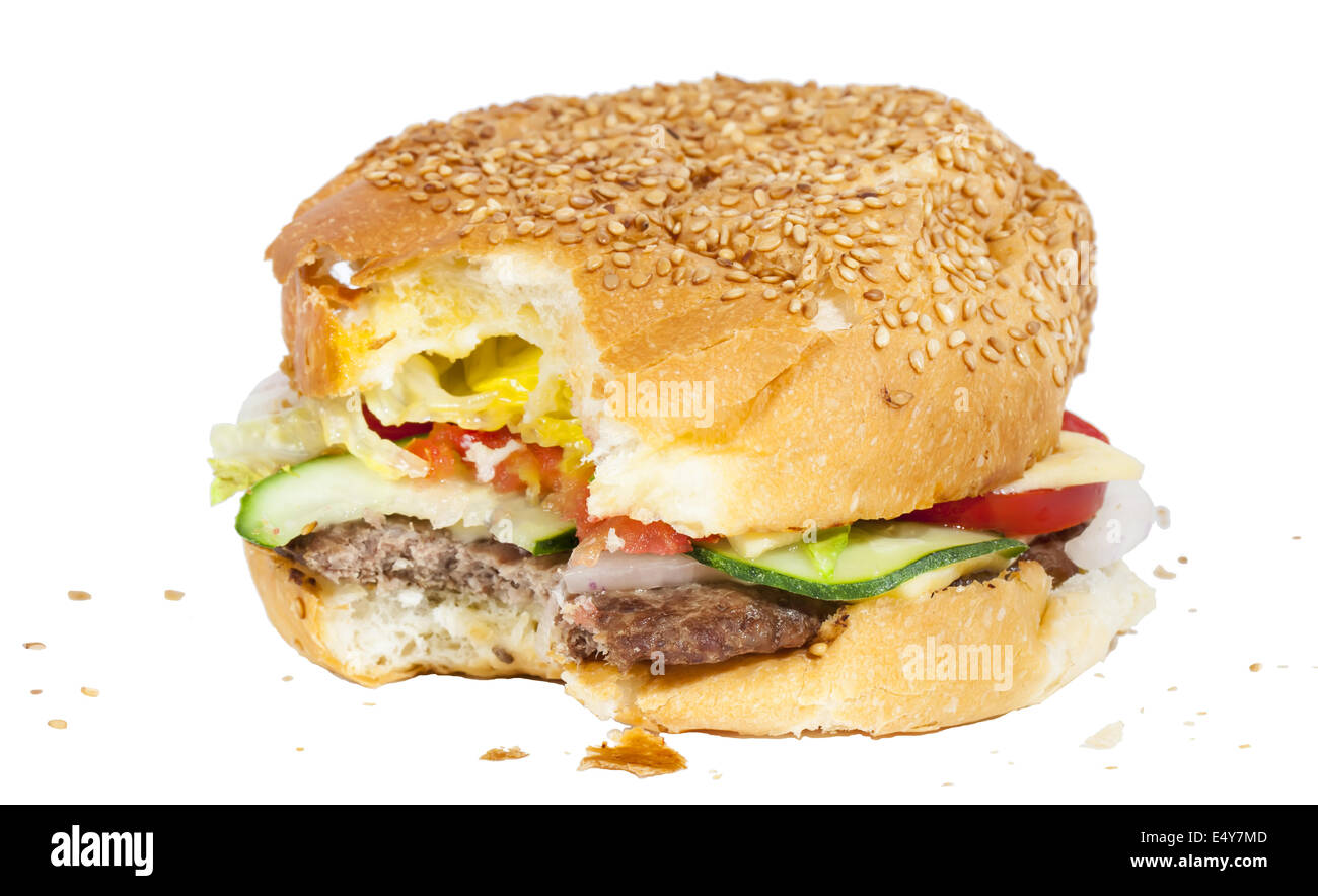 Bitten hamburger hi-res stock photography and images - Alamy