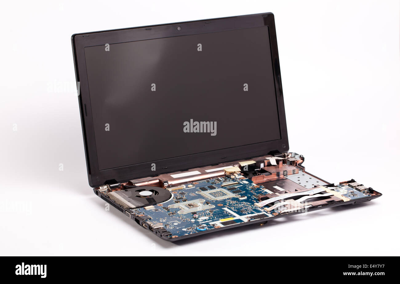 Laptop inside view Stock Photo - Alamy