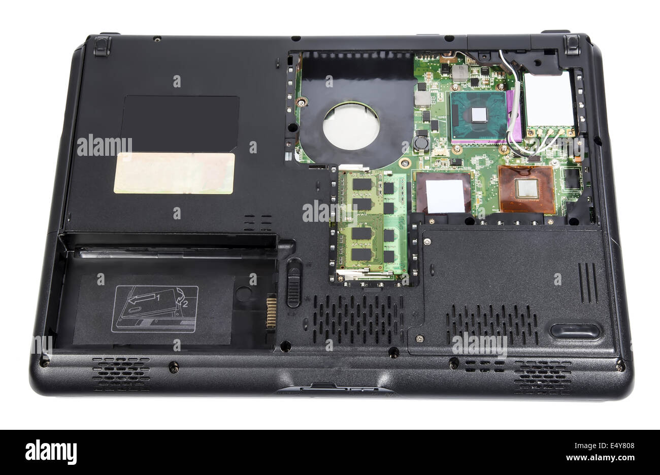 Laptop inside back view Stock Photo - Alamy