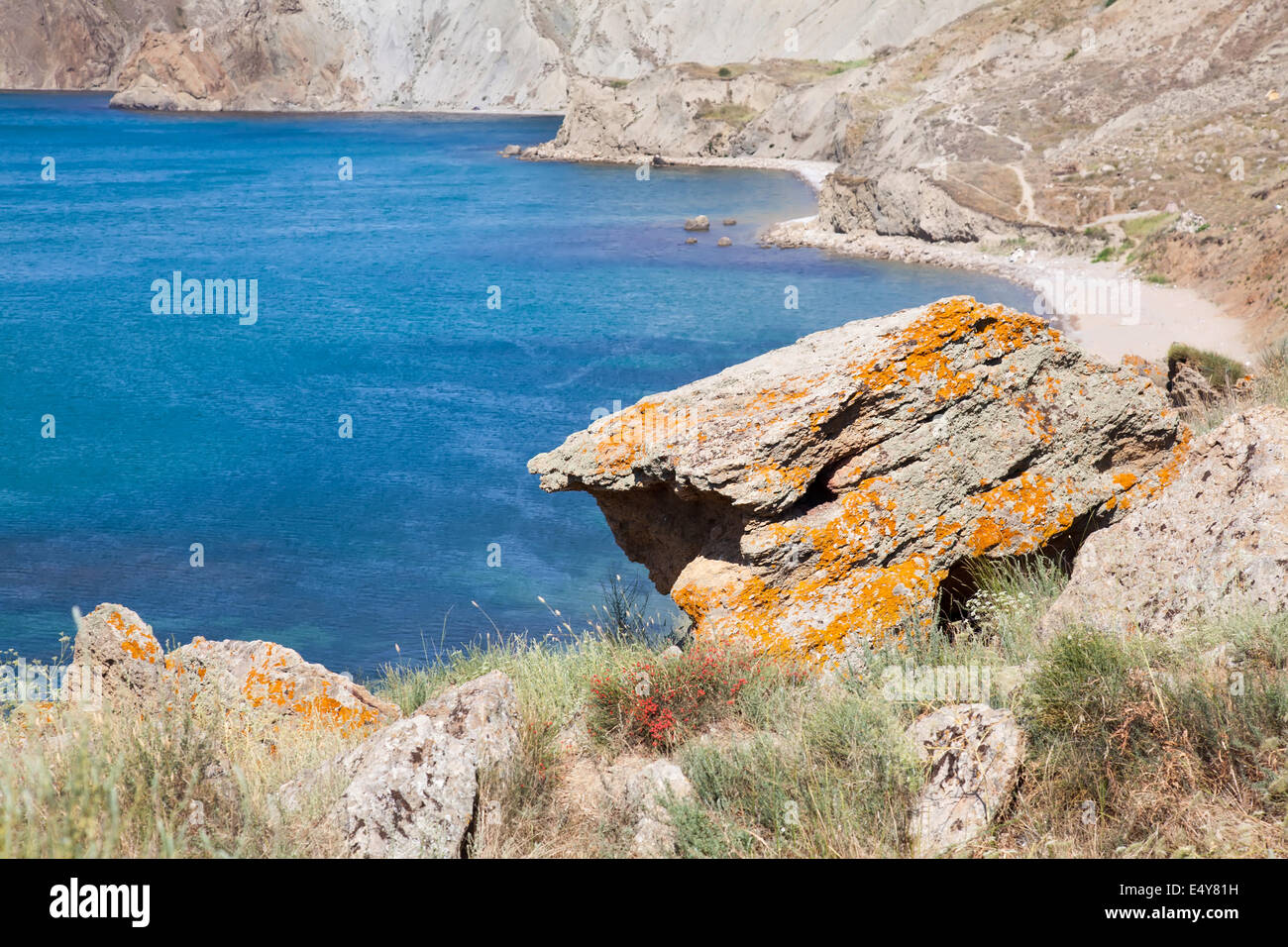 Sea coast in Crimea Stock Photo - Alamy