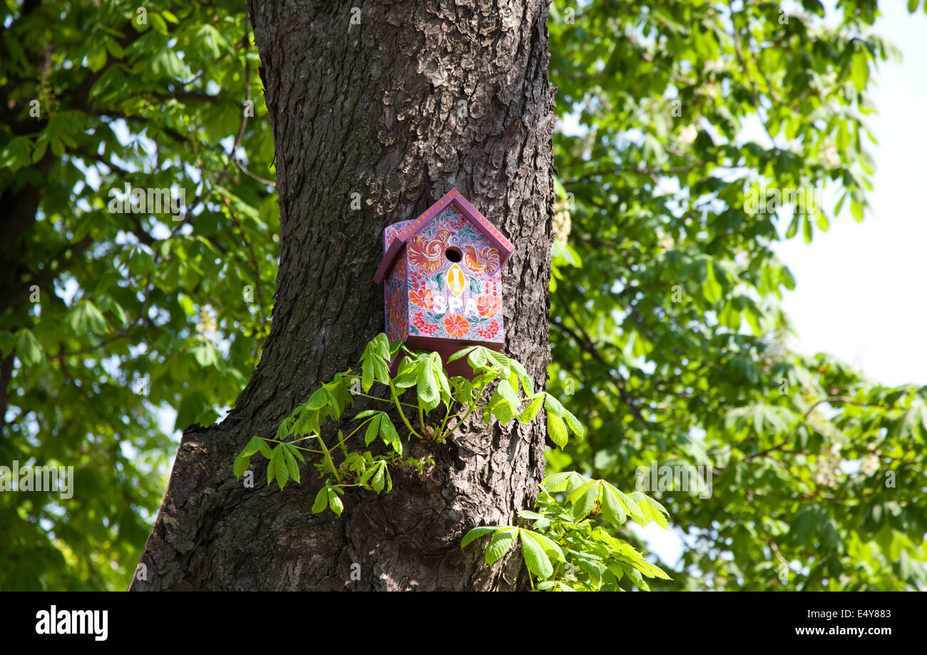 Pink nesting box Stock Photo - Alamy