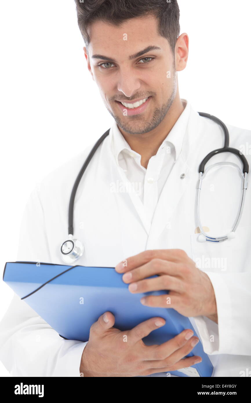Handsome male doctor hi-res stock photography and images - Alamy