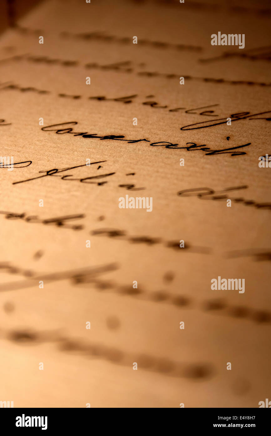 handwritten love letter Stock Photo - Alamy