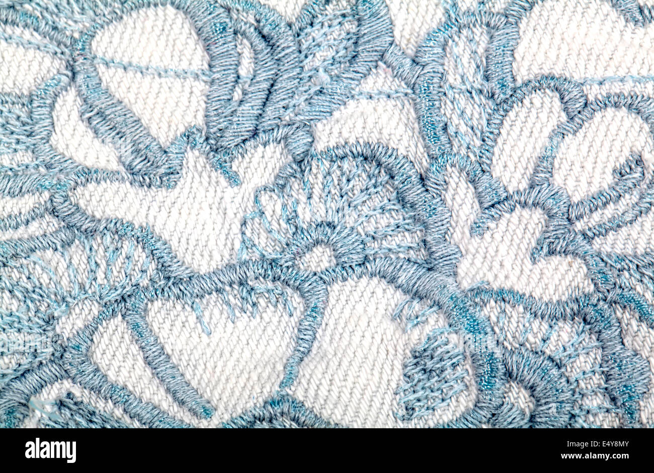 Blue embroidery design hi-res stock photography and images - Alamy
