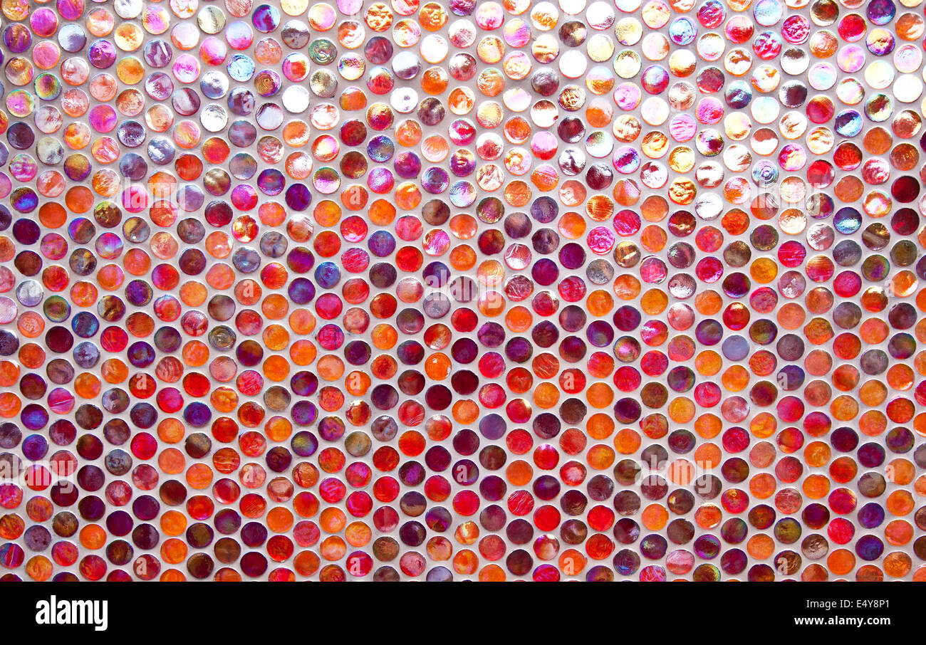 Glass round glossy mosaic pattern Stock Photo - Alamy