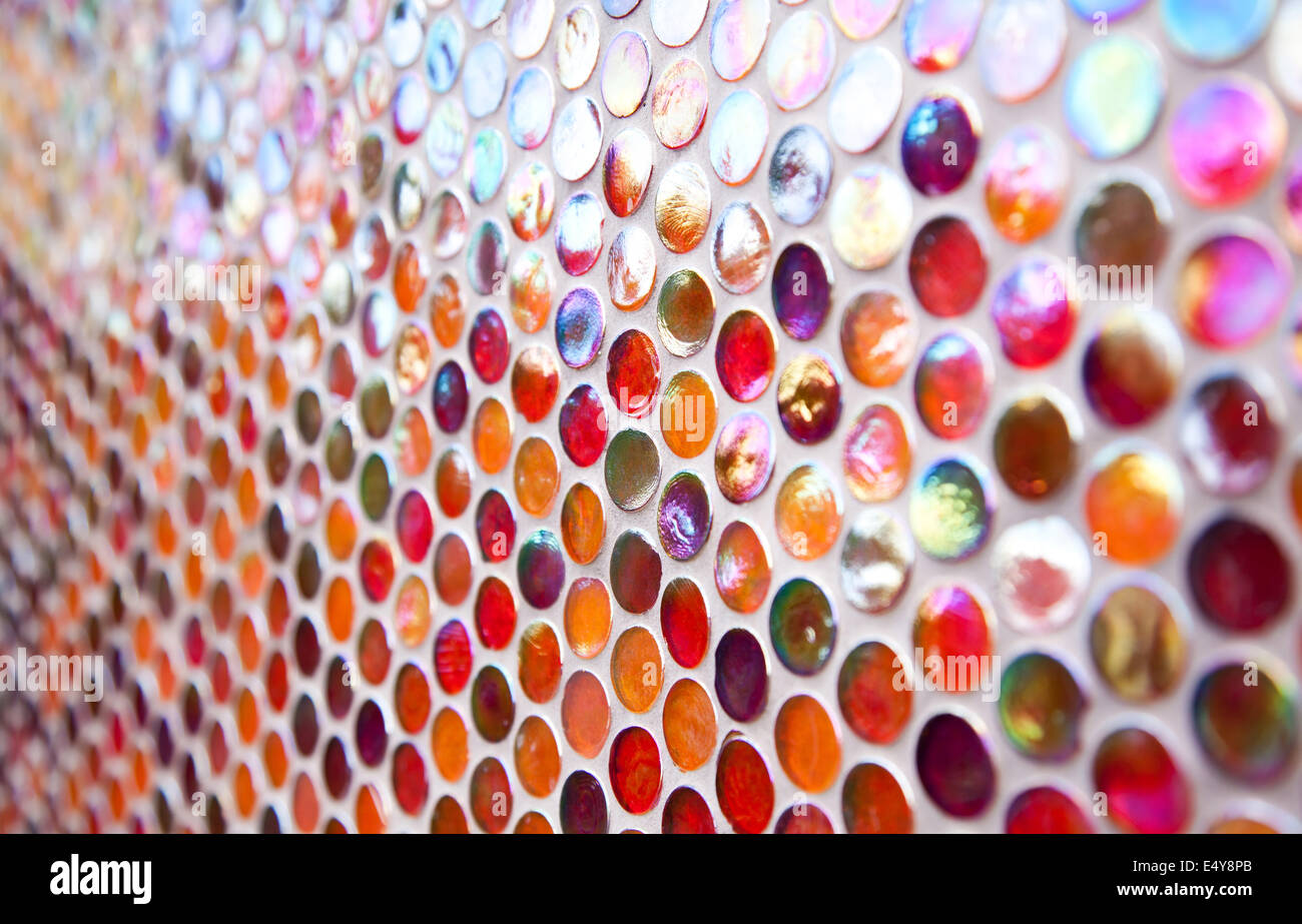 Orange and red round mosaic pattern Stock Photo - Alamy