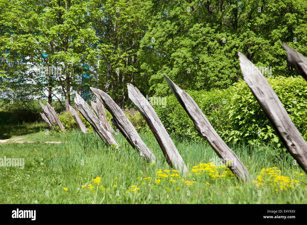 Old style fense Stock Photo - Alamy