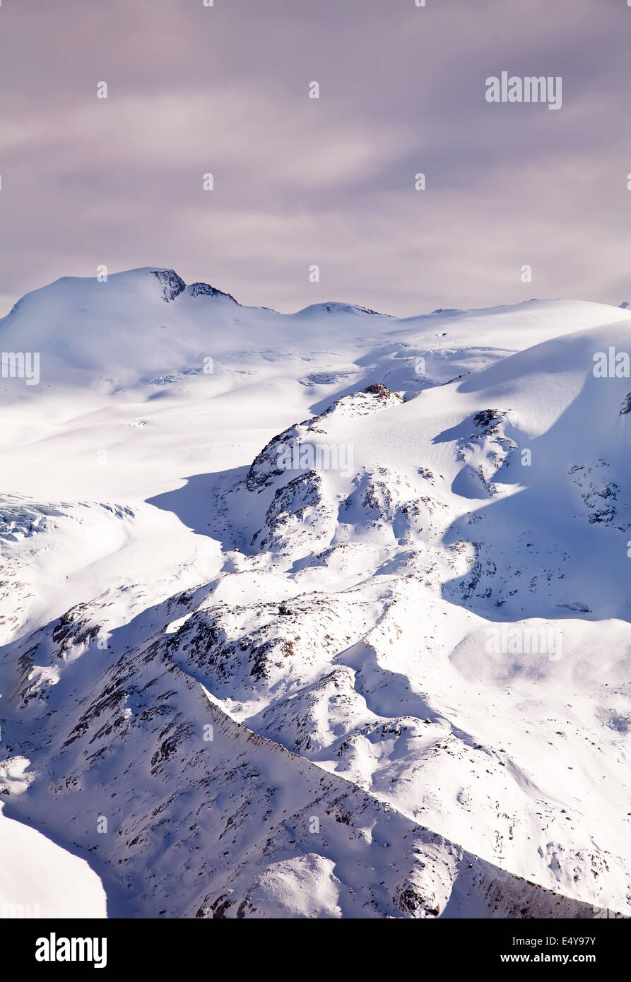 Purple sky on the Matterhorn top Stock Photo - Alamy