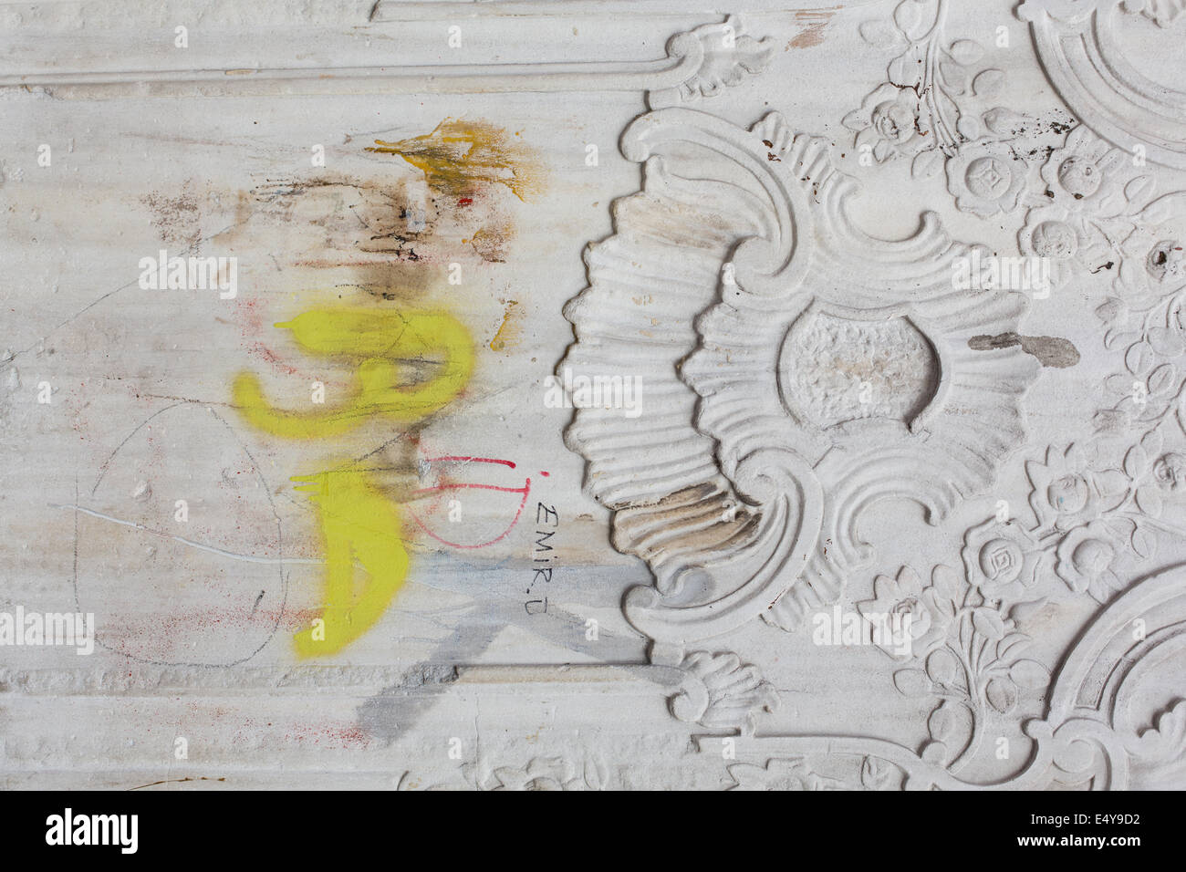 Marble texture with graffiti and details Stock Photo - Alamy