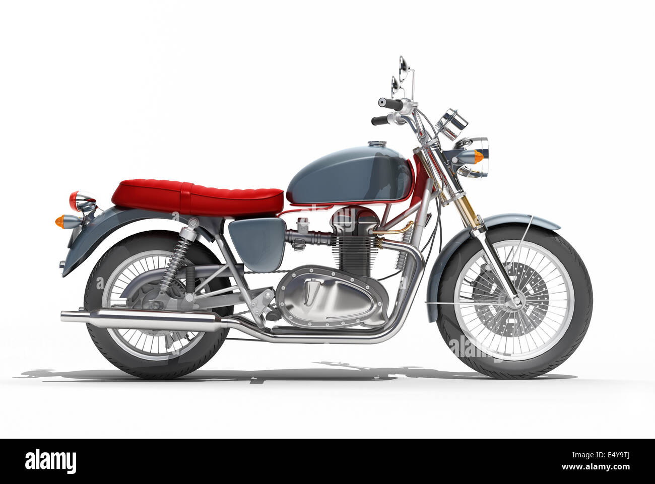 Classic motorcycle isolated Stock Photo - Alamy