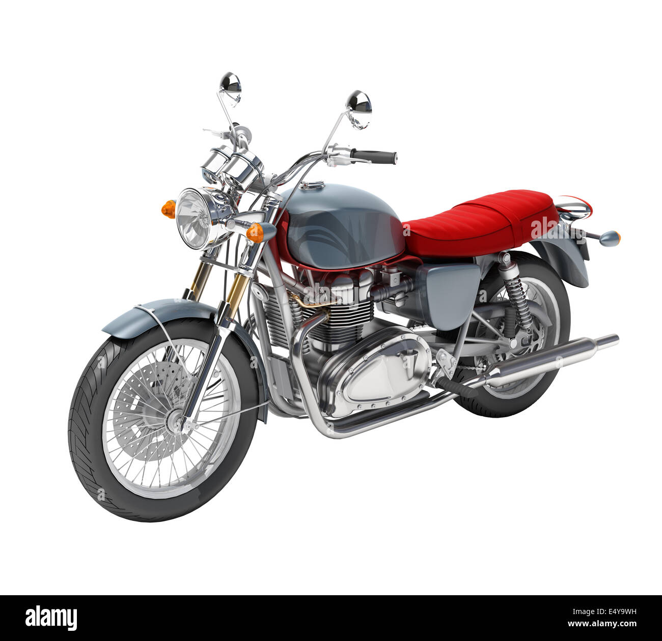 Classic motorcycle isolated Stock Photo - Alamy