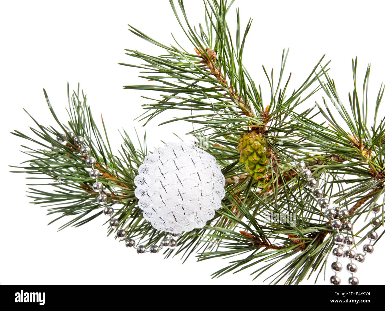 White christmas tree ball hi-res stock photography and images - Alamy