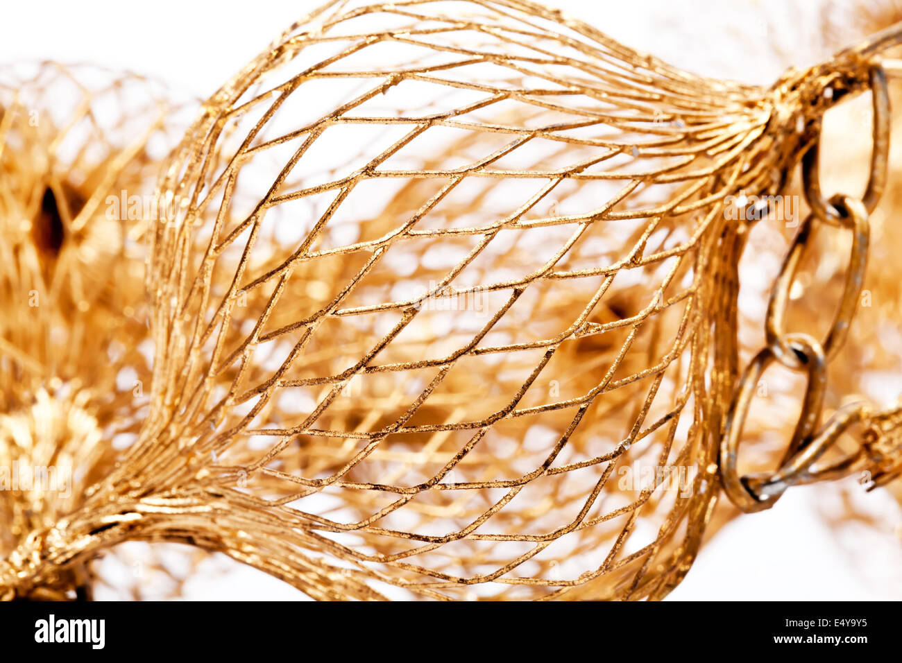 Christmas golden garland close view Stock Photo - Alamy