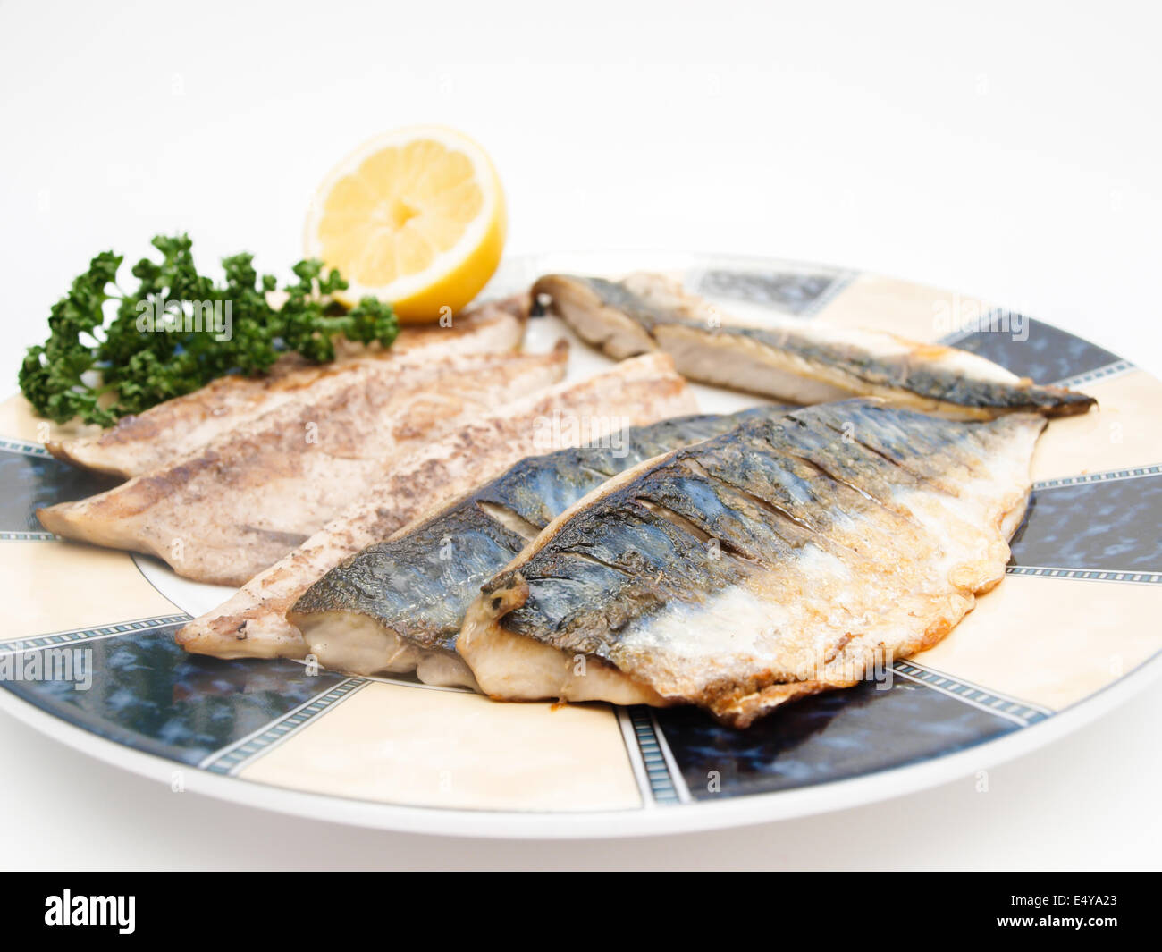 Fried mackerel filet Stock Photo - Alamy