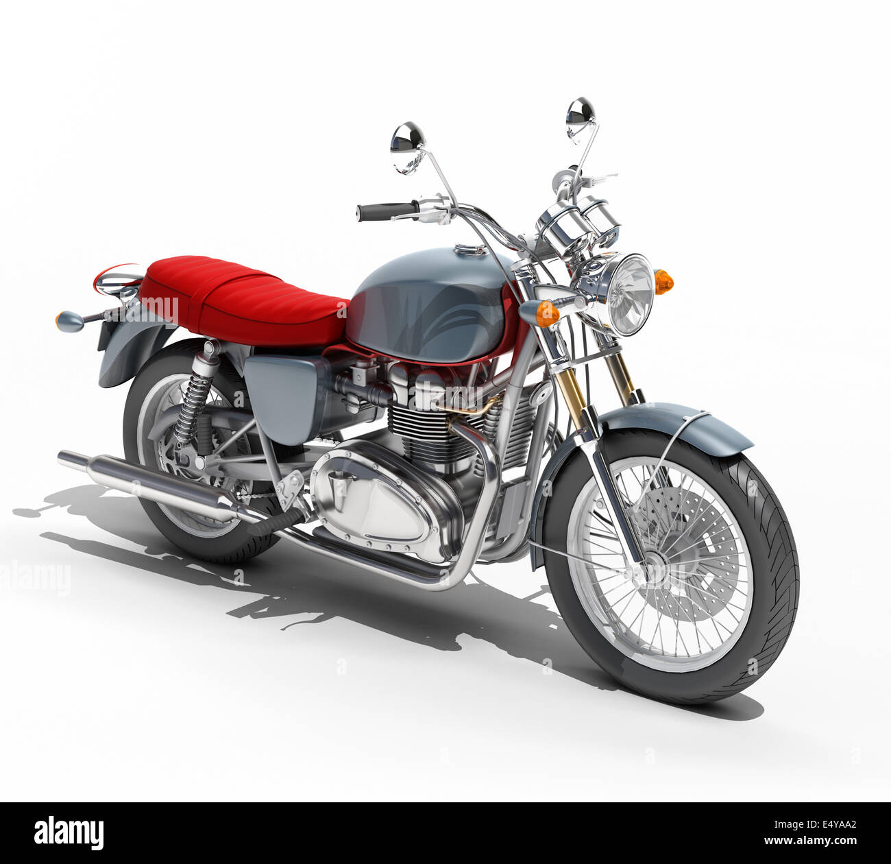 Classic motorcycle isolated Stock Photo - Alamy