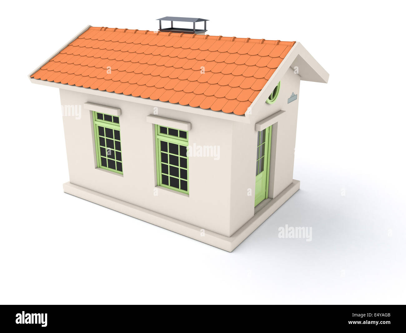 Simple white house Stock Photo - Alamy