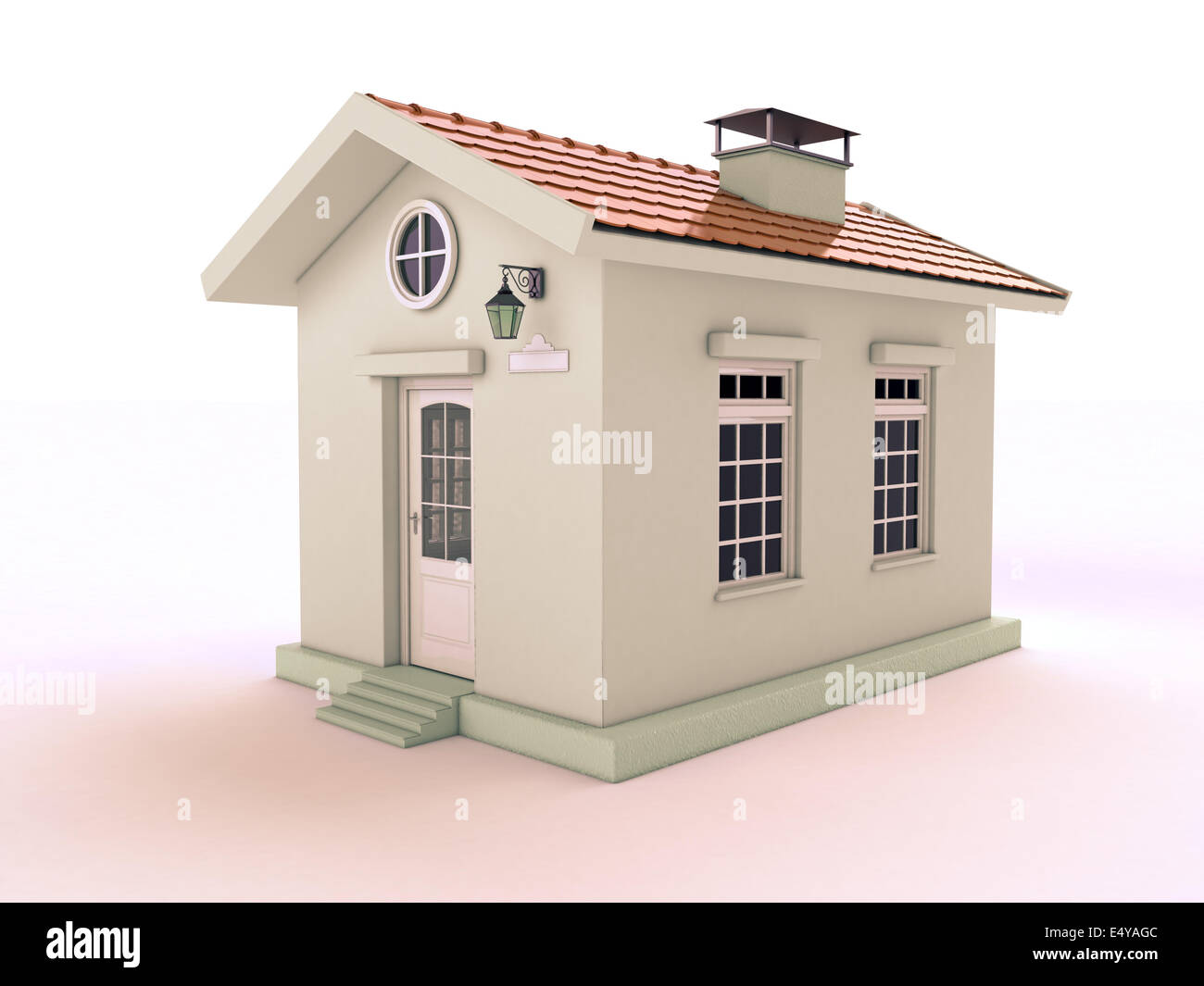 Simple white house Stock Photo - Alamy